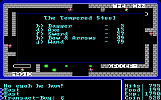 Walkthrough - Dino's Complete Guide to Ultima 1: The First Age of Darkness